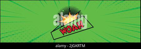 Comic lettering WOAH on white background - Vector illustration Stock ...
