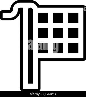 pennant flag start glyph icon vector. pennant flag start sign. isolated ...