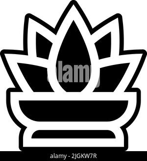 Agave aloe vera simple icon. Hydrating organic cosmetics. Cream, lotion ...