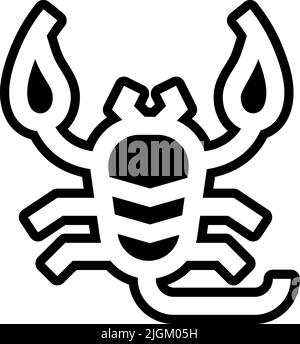 Scorpion black glyph icon Stock Vector Image & Art - Alamy