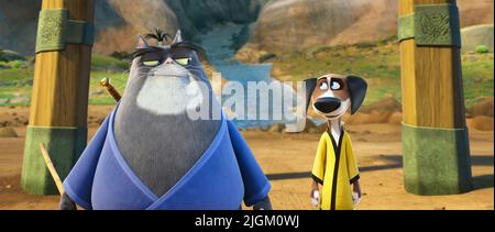 PAWS OF FURY: THE LEGEND OF HANK, from left: Ika Chu (voice: Ricky ...