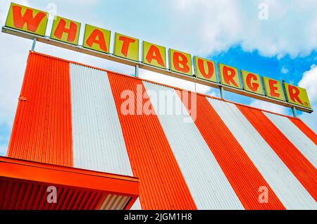 The Whataburger restaurant is pictured with its classic A-frame ...