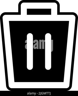 Delete button black glyph ui icon Stock Vector Image & Art - Alamy