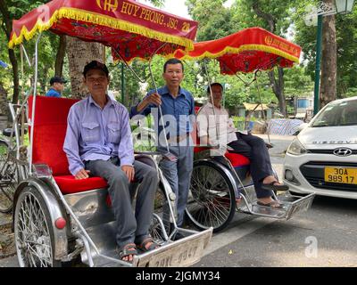 Hanoi, Vietnam. 19th June, 2022. Tran Viet Dac, who has been driving ...
