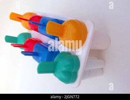 colorful plastic ice cream maker isolated on white background Stock ...