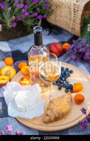 the girl is resting in the lavender field. selective focus Stock Photo ...
