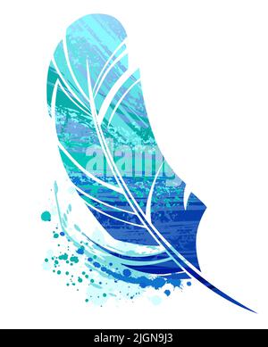 Blue brush stroke acrylic paint texture design vector. Art design for ...