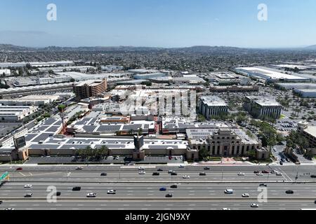 A general overall aerial view of the Citadel Outlets shopping center ...