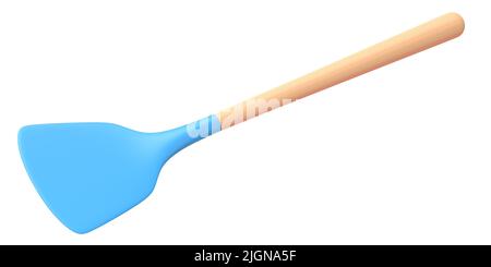Silicon solid turneror kitchen utensils on white background. 3d render ...