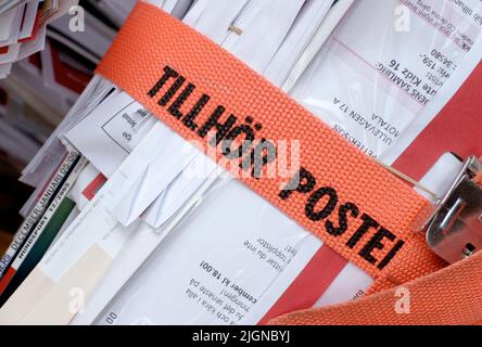 Postman at the Swedish postal service who handles letters and mail to ...