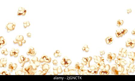 Cartoon popcorn shapes. Cinema snacks, doodle popping corn and various ...