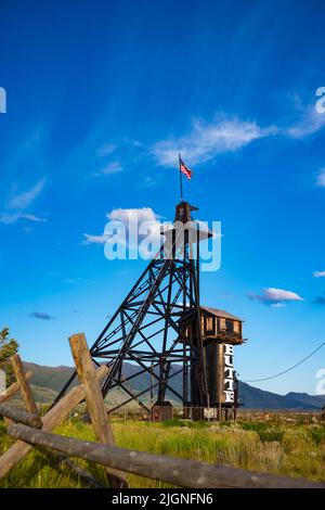 One of fourteen headframes, nicked named "gallows frames", dot the ...