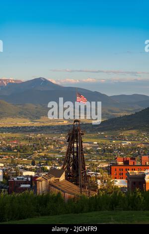 One of fourteen headframes, nicked named "gallows frames", dot the ...