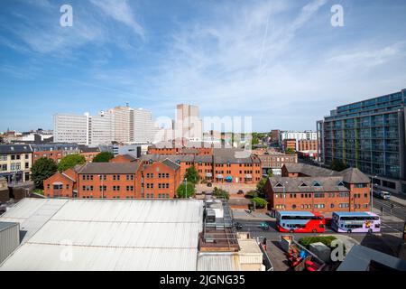 View North from the roof of the Confetti Institute in Nottingham City ...