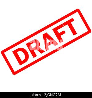 draft stamp sign. draft grunge rubber stamp on white background. flat ...