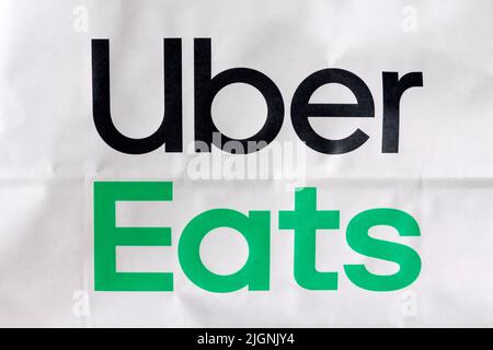 Paper bag of Uber Eats, Berlin, Germany Stock Photo - Alamy