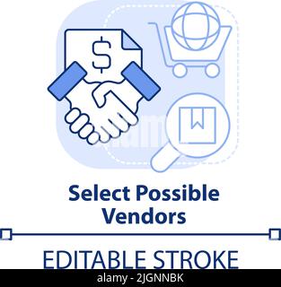 Contract manufacturing light blue concept icon Stock Vector Image & Art - Alamy