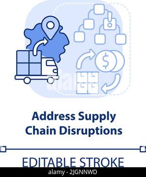 Address supply chain disruptions concept icon Stock Vector Image & Art ...