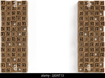 A 3d rendering image of wooden bubic on white background Stock Photo ...