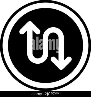 Arrows zig zag icon Stock Vector Image & Art - Alamy