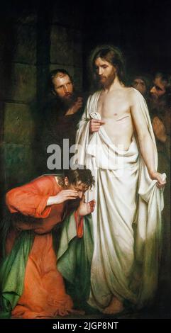 Carl Heinrich Bloch, painting, Jesus Christ (Christus Consolator ...