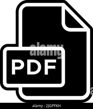 save pdf file glyph icon vector illustration Stock Vector Image & Art ...
