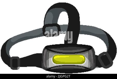 light headlamp flashlight cartoon vector illustration Stock Vector ...