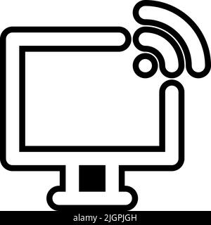 smart energy monitor home glyph icon vector. smart energy monitor home ...