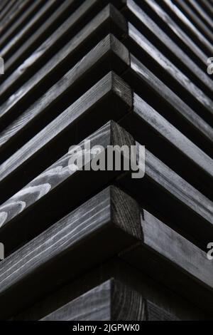 Wall decor with wooden vertical bars. A modern way of decorating walls ...