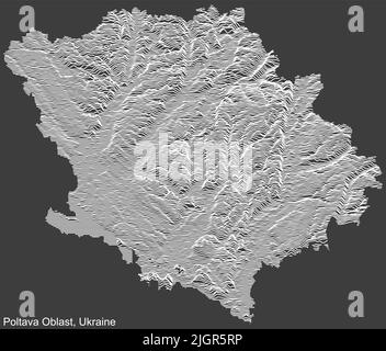 Poltava map, city in Ukraine. Municipal administrative area map with ...