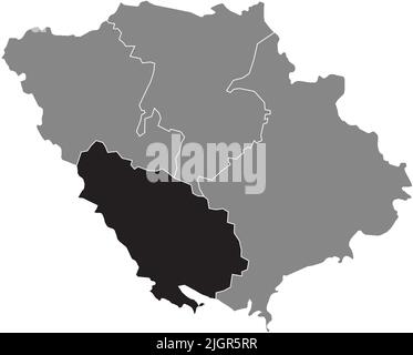 Kremenchuk City (Ukraine, Poltava Oblast) map vector illustration ...