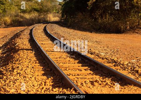 Silvânia, Goiás, Brazil – July 10, 2022: Railroad crossing. 1 Track ...
