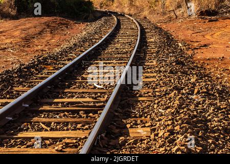 Silvânia, Goiás, Brazil – July 10, 2022: Railroad crossing. 1 Track ...