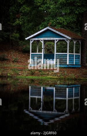 Beautiful garden alcove, wooden arbor, pavilion, bower, summer house ...