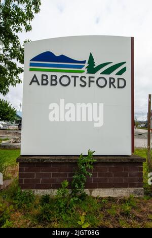 Welcome to Abbotsford sign, Abbotsford, British Columbia, Canada Stock ...
