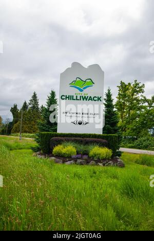 Welcome to Chilliwack sign, Chilliwack, British Columbia, Canada Stock ...