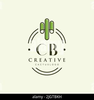 Initial CB logo template with modern frame. Minimalist CB letter logo ...