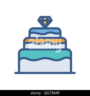 Bride icon. Icon related to wedding. Lineal color icon style. Simple ...