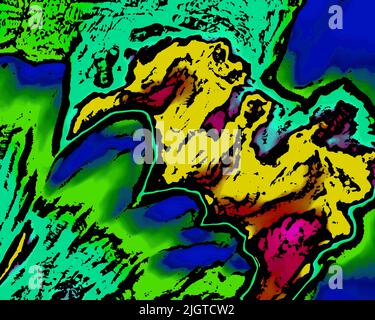 Computer art generated from an original photo taken by myself Stock ...