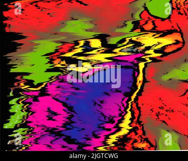 Computer art generated from an original photo of a wine glass with ...