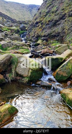 Landscape photography of Grindsbrook waterfalls located in national ...