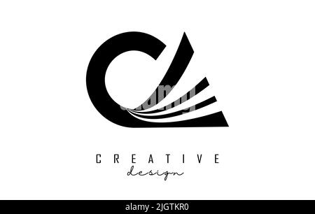 CA Letter Design with Creative Cut and Colorful Rainbow Texture. AC ...
