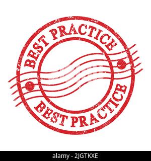BEST PRACTICE text written on pink-black grungy lines stamp sign Stock ...
