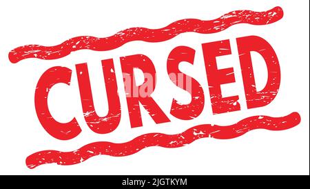 CURSED text written on red round stamp sign Stock Photo - Alamy
