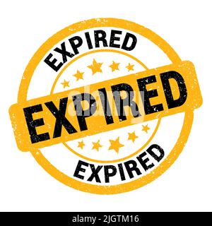 EXPIRED text written on yellow-black lines stamp sign Stock Photo - Alamy