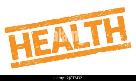 HEALTH text written on orange dash stamp sign Stock Photo - Alamy