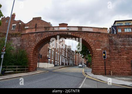 Chester, UK: Jul 3, 2022: Watergate is an access point through the ...