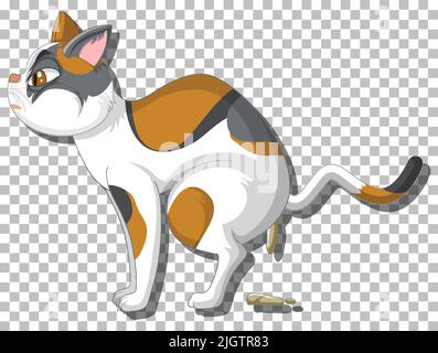 Pooping cat cartoon character illustration Stock Vector Image & Art - Alamy