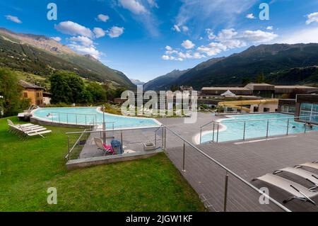 Italy, Lombardy, Valtellina, Bormio, Bormio Terme, Thermal Bath Stock ...