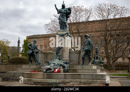 The Kings Liverpool Regiment memorial at St John's Gardens in Liverpool ...
